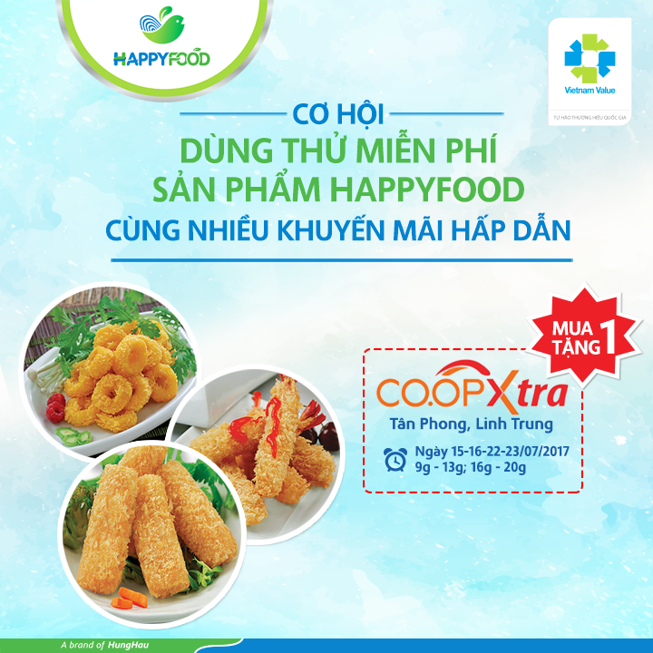Cơ hội dùng thử các sản phẩm của HappyFood cùng với nhiều ưu đãi hấp ...